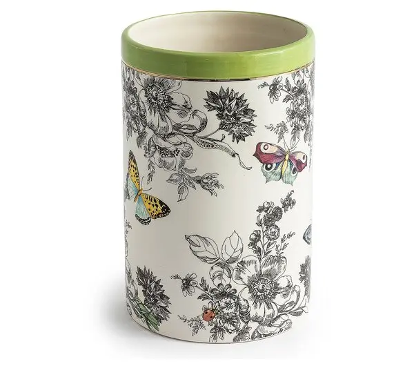 MACKENZIE-CHILDS Butterfly Toile Short Vase - One-color