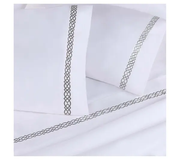 SUPERIOR Egyptian Cotton Embroidered Pillowcase S, King - One-color