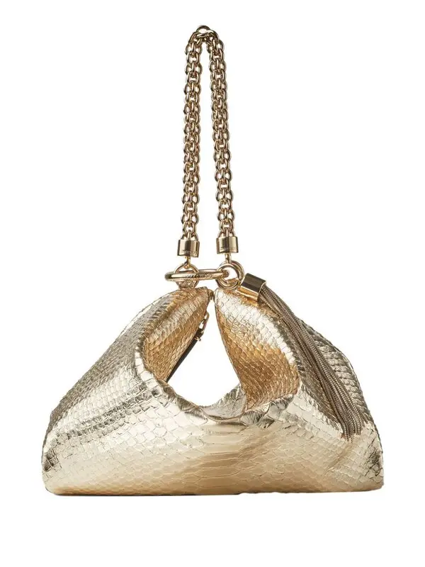 JIMMY CHOO Callie Snakeskin-effect Shoulder Bag