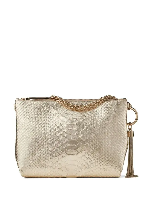 JIMMY CHOO Callie Snakeskin-effect Shoulder Bag