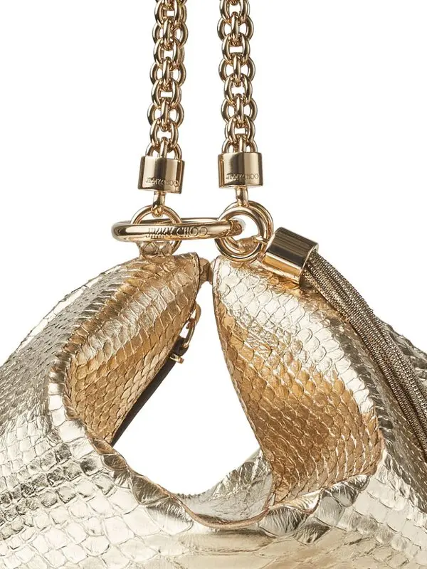 JIMMY CHOO Callie Snakeskin-effect Shoulder Bag