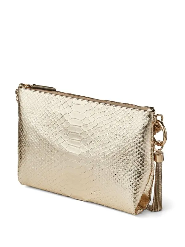 JIMMY CHOO Callie Snakeskin-effect Shoulder Bag