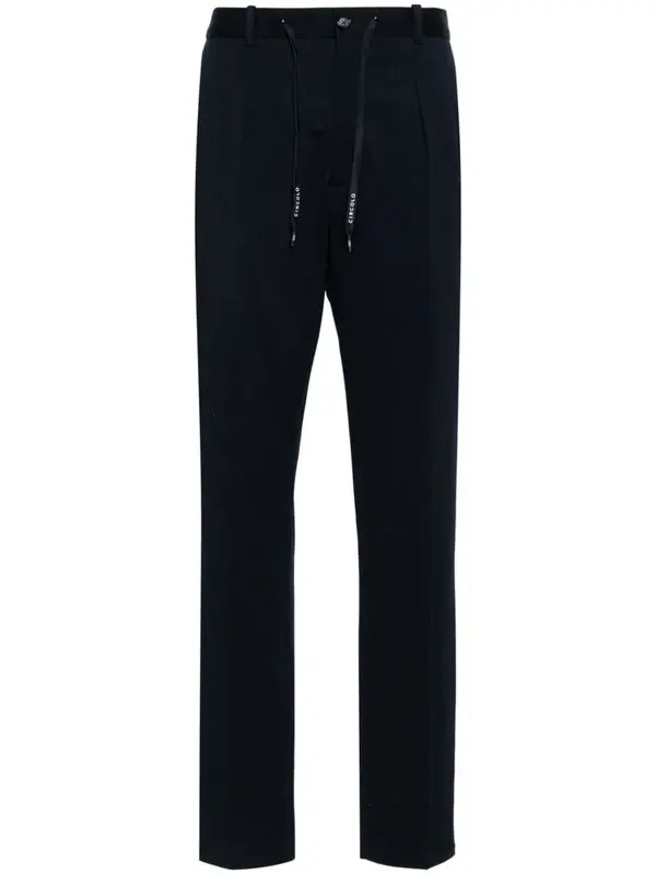 CIRCOLO 1901 Pleat-detail Straight-leg Trousers - Blue