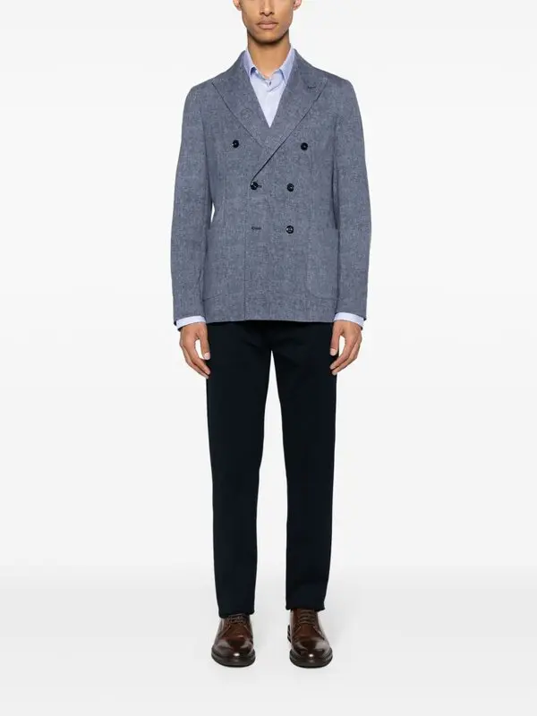 CIRCOLO 1901 Pleat-detail Straight-leg Trousers - Blue