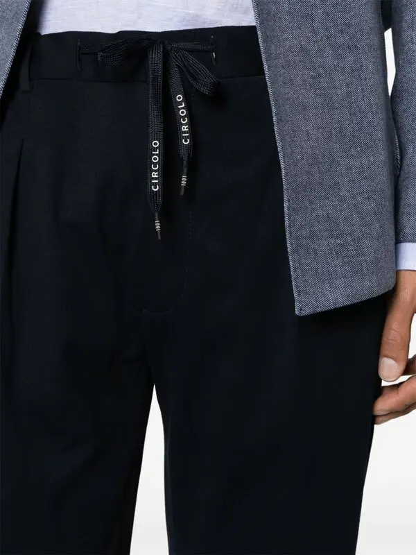 CIRCOLO 1901 Pleat-detail Straight-leg Trousers - Blue