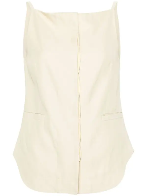 Loulou De Saison Mihant Square-neck Twill Top