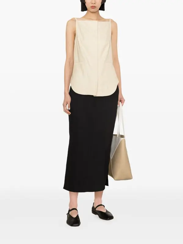 Loulou De Saison Mihant Square-neck Twill Top