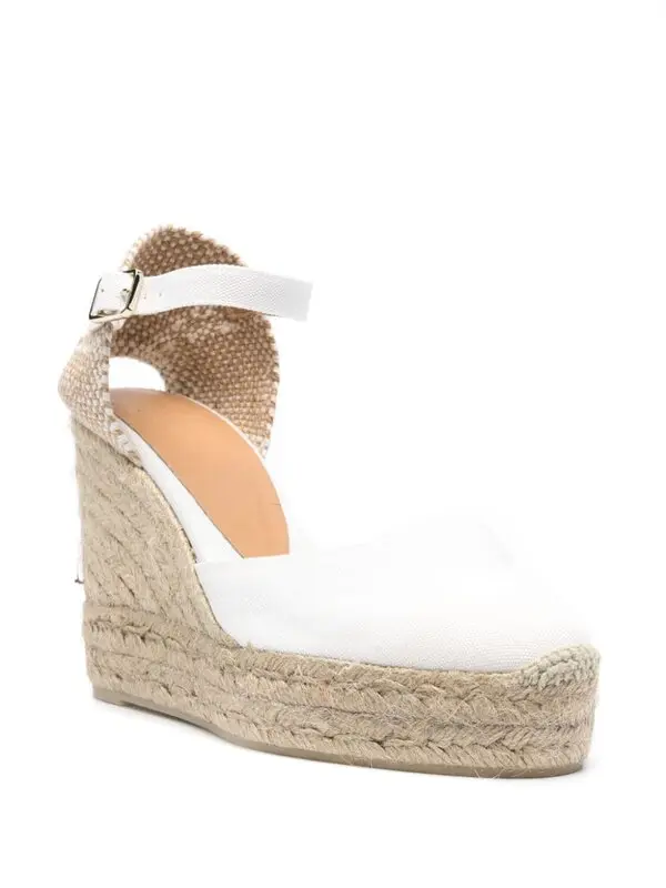 CastaÑer Carol Heeled Espadrilles - White