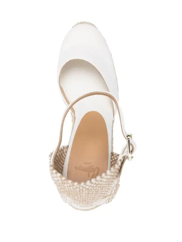 CastaÑer Carol Heeled Espadrilles - White