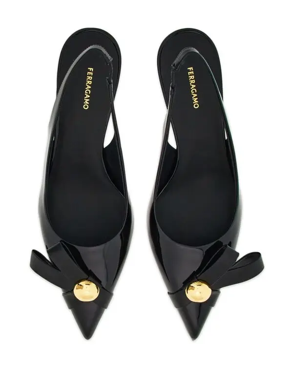FERRAGAMO 55mm Bow-detail Pumps - Black