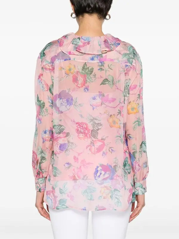 Moschino Floral-print Ruffled Blouse