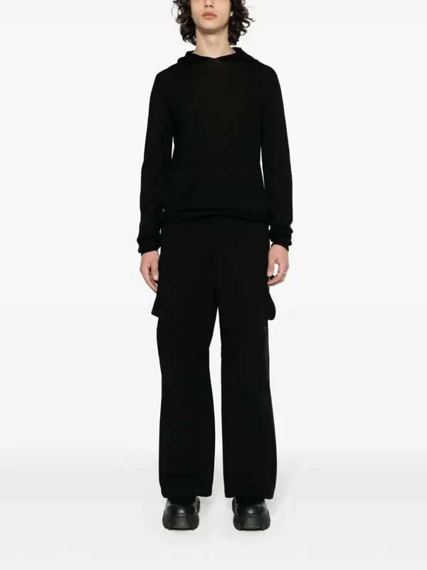 Rick Owens Fine-knit Virgin Wool Hoodie