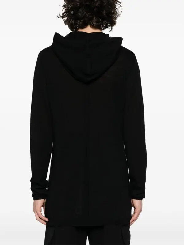 Rick Owens Fine-knit Virgin Wool Hoodie