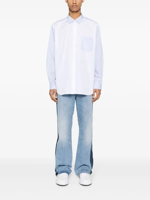 Comme Des Garçons Colour-block Cotton Shirt