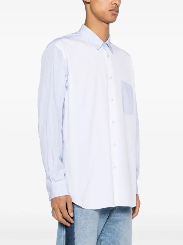 Comme Des Garçons Colour-block Cotton Shirt