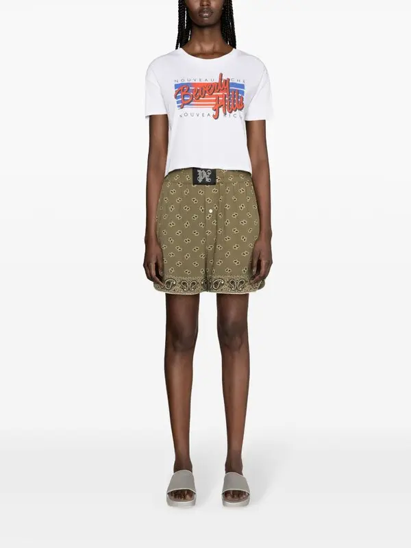 Palm Angels Bandana-print Track Shorts - Green