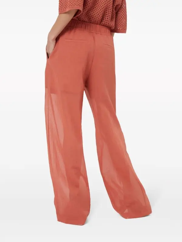 Brunello Cucinelli Semi-sheer Wide-leg Trousers