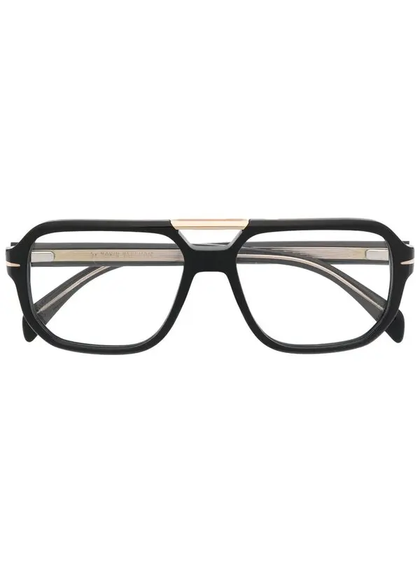 DB EYEWEAR BY DAVID BECKHAM Pilot-frame Glasses - Black