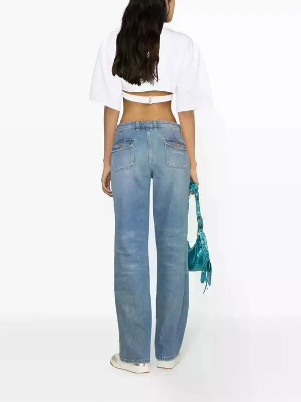 Palm Angels Knee-panel Straight Jeans - Blue