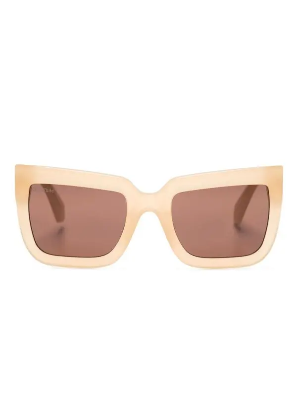 Off-White Square-frame Tinted Sunglasses - Brown