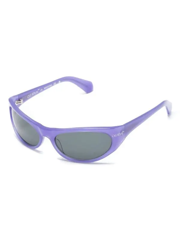 Off-White Napoli Round-frame Sunglasses - Purple