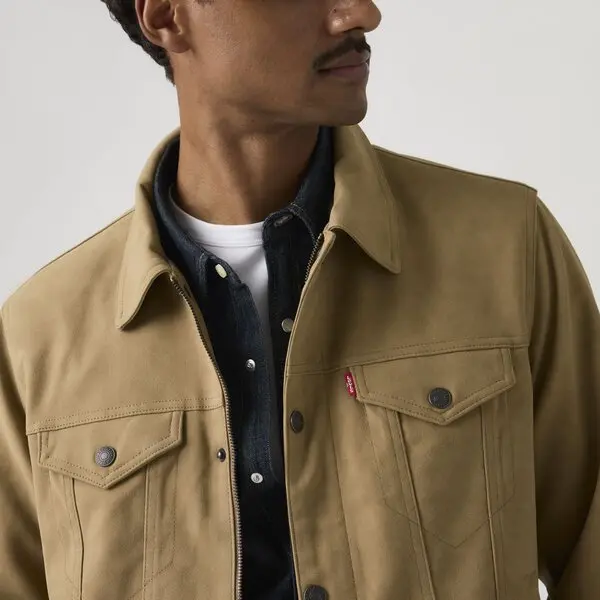LEVI'S Faux Suede Trucker Jacket - Tan