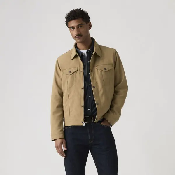 LEVI'S Faux Suede Trucker Jacket - Tan