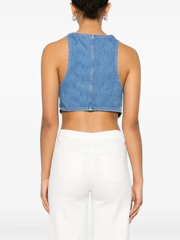 TWINSET Button-up Denim Waistcoat