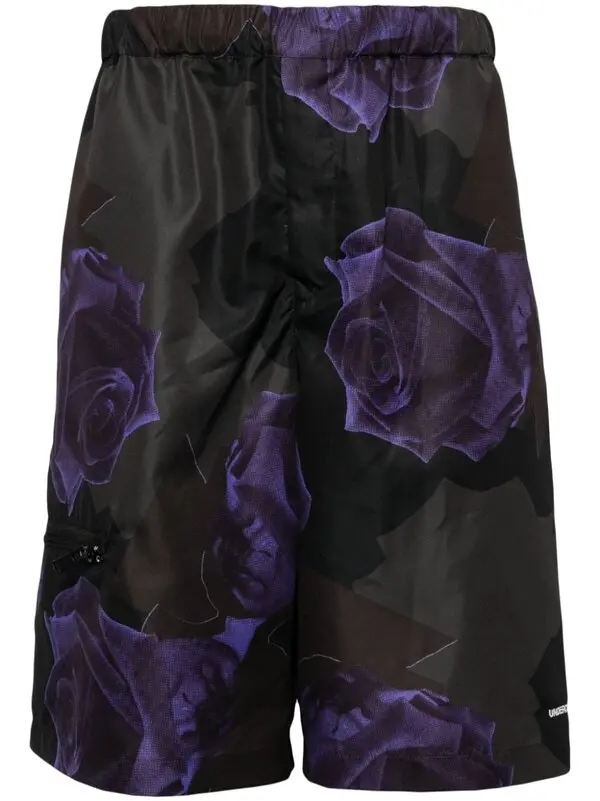 Undercover Rose-print Bermuda Shorts