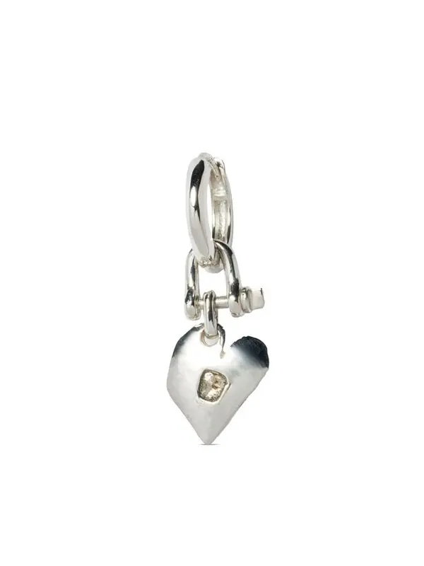 PARTS OF FOUR Jazz's Solid Heart' Drop Earring - Silver