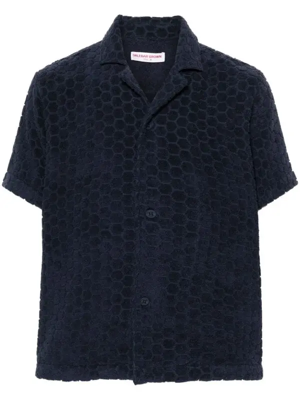 Orlebar Brown Howell Geometric Pattern Shirt