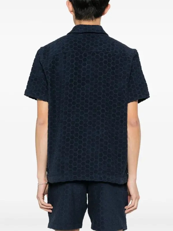Orlebar Brown Howell Geometric Pattern Shirt