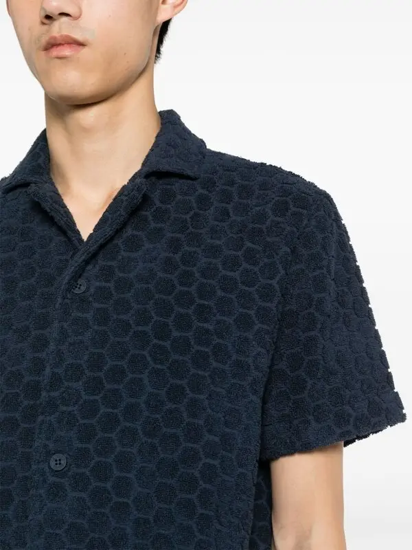 Orlebar Brown Howell Geometric Pattern Shirt