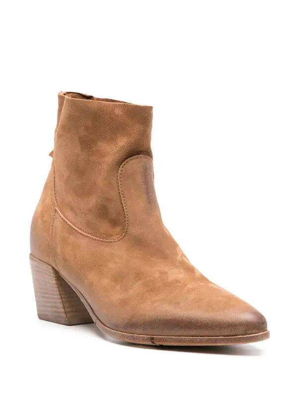 Moma Suede Panelled Ankle Boots