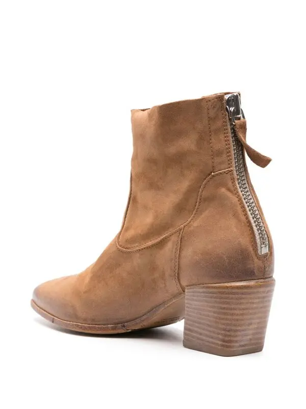 Moma Suede Panelled Ankle Boots