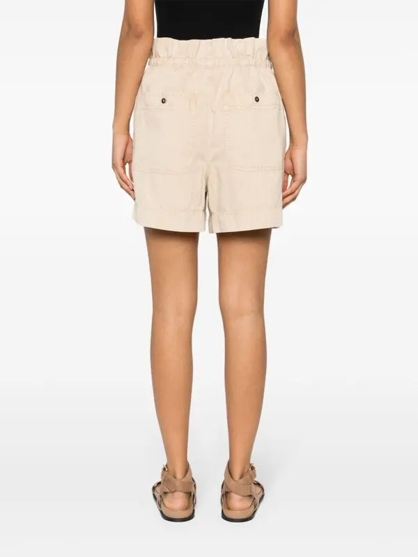 MARANT ETOILE Ipolyte Cotton Shorts - Neutrals