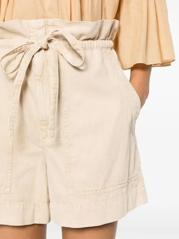 MARANT ETOILE Ipolyte Cotton Shorts - Neutrals