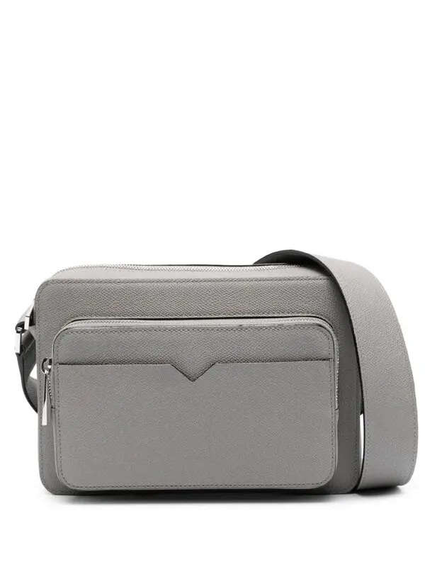 VALEXTRA V-line Reporter Messenger Bag - Grey