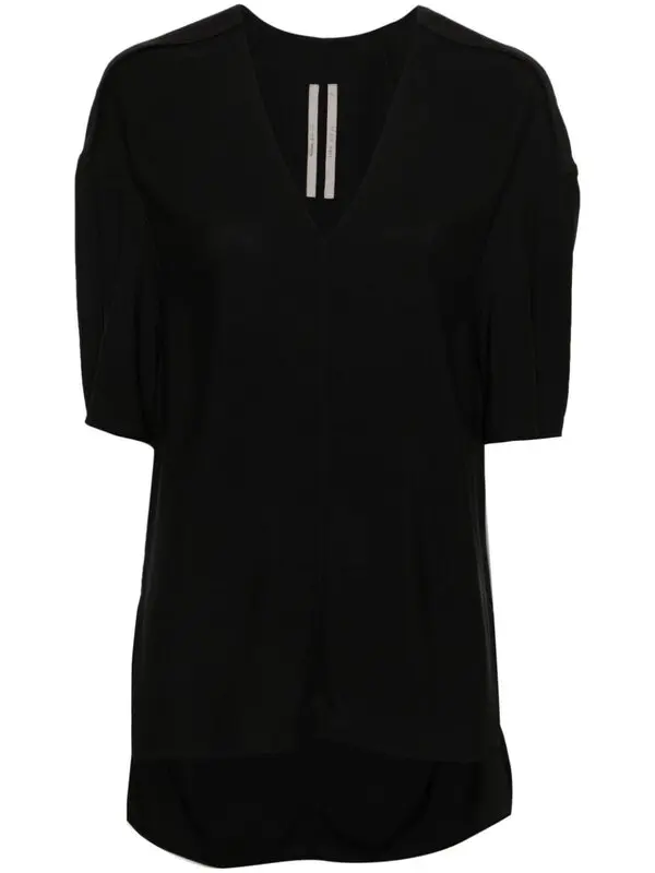 Rick Owens V-neck Blouse - Black