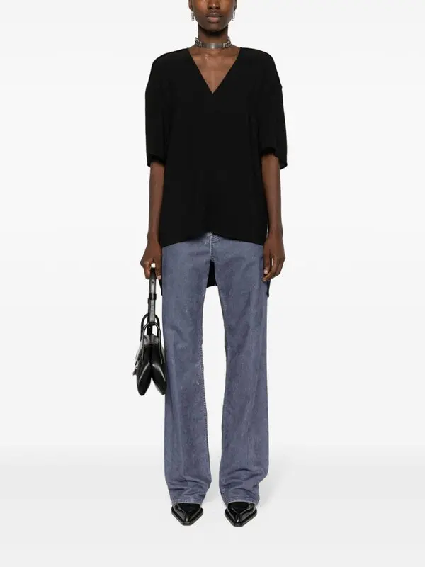 Rick Owens V-neck Blouse - Black