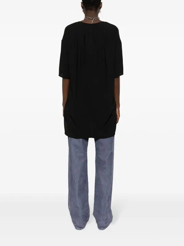 Rick Owens V-neck Blouse - Black