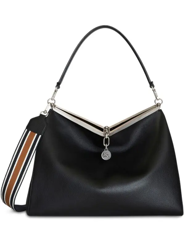 Etro Vela Leather Shoulder Bag - Black