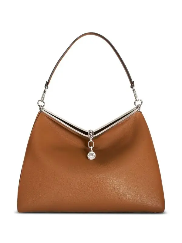 Etro Vela Leather Shoulder Bag - Brown
