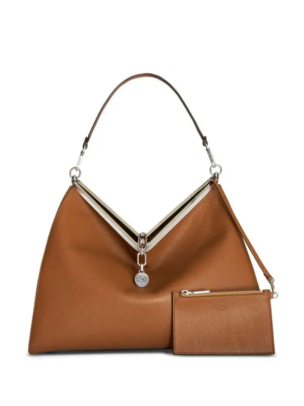 Etro Vela Leather Shoulder Bag - Brown