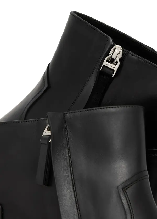 Givenchy Western 4g-engraved Leather Ankle Boots