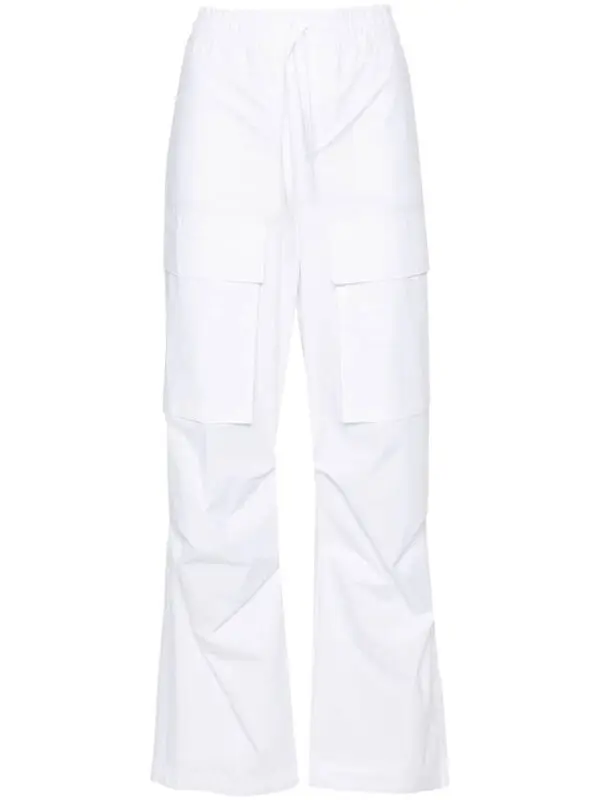 P.a.r.o.s.h Straight-leg Cotton Cargo Trousers - White