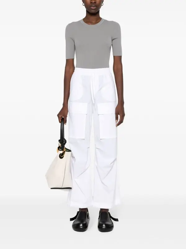 P.a.r.o.s.h Straight-leg Cotton Cargo Trousers - White