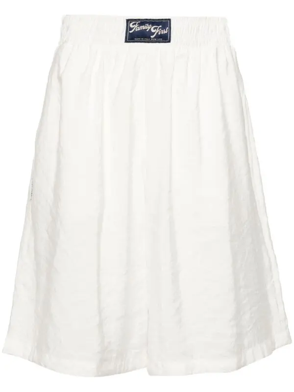 FAMILY FIRST Appliqué Logo Shorts - White