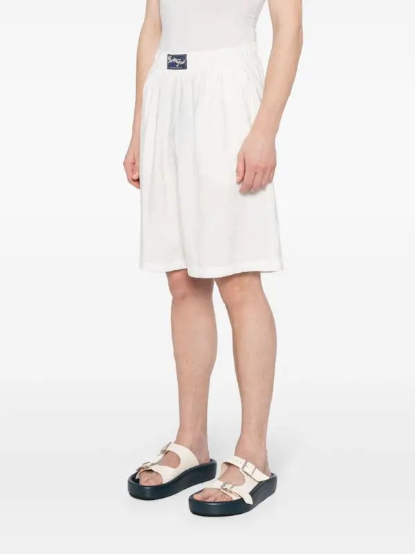 FAMILY FIRST Appliqué Logo Shorts - White