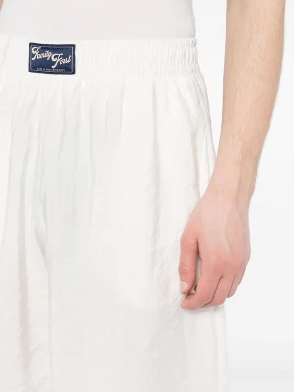 FAMILY FIRST Appliqué Logo Shorts - White